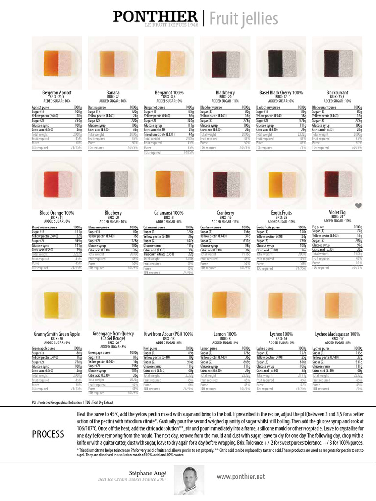 Ponthier Fruitjellies en | PDF | Fruit Preserves | Food Ingredients