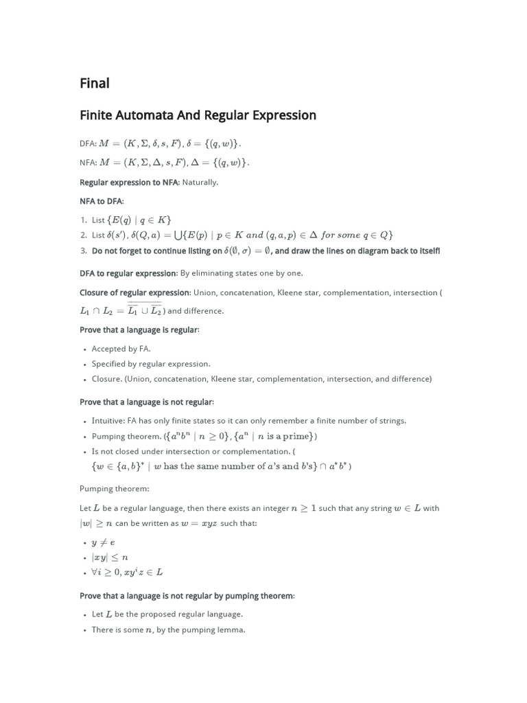 张海 复习 | PDF | Regular Expression | Formal Methods