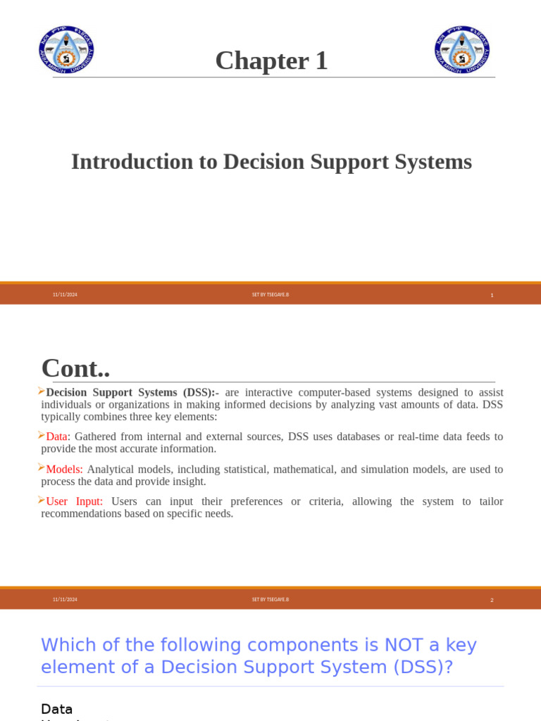 Chapter 1 | PDF | Decision Support System | Data Science