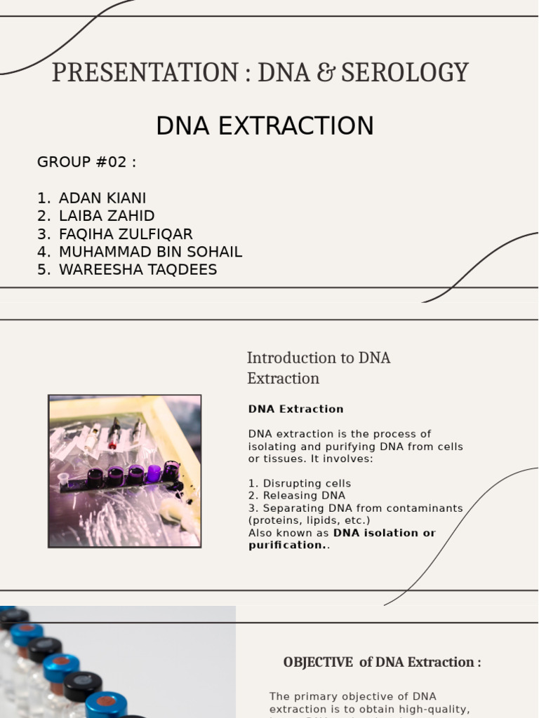 DNA extraction | PDF | Dna | Dna Profiling