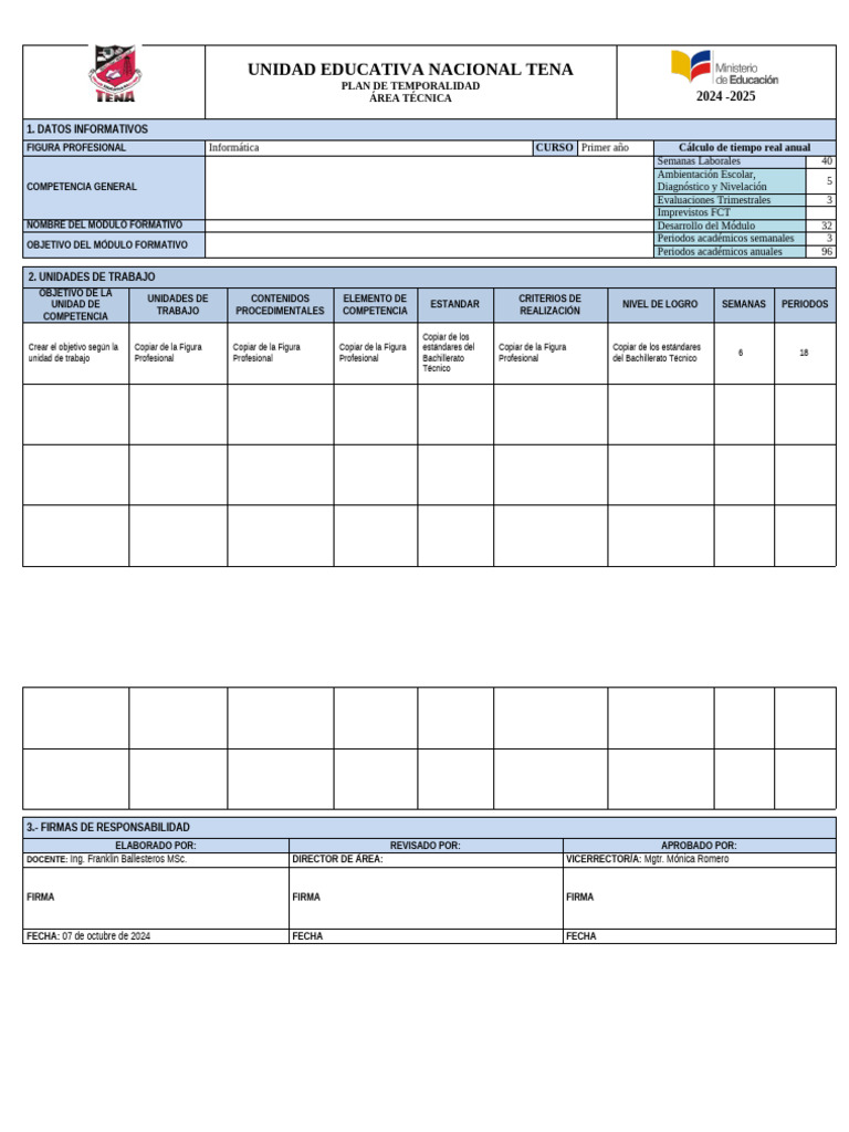 Formato Plan Anual 1 | PDF