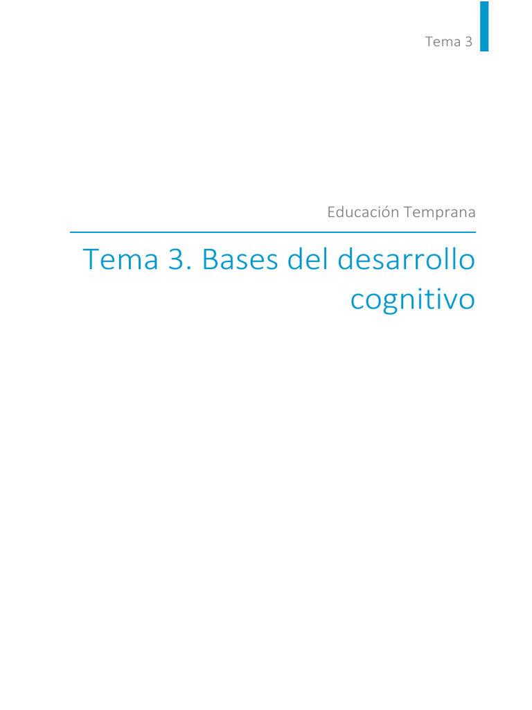 Full Tema 3. Bases Del Desarrollo Cognitivo esl-ES | PDF | Aprendizaje | Desarrollo cognitivo