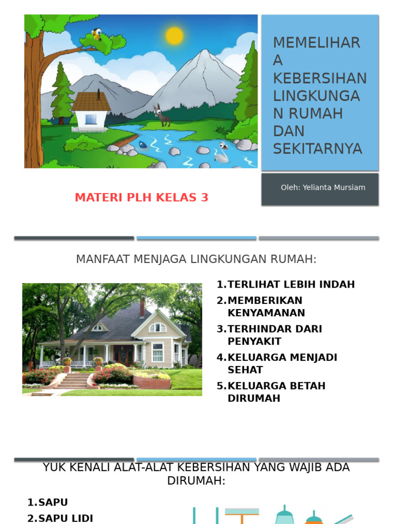 PLH Materi Memelihara Kebersihan Lingkungan Rumah Dan Sekitarnya | PDF | Kesehatan Holistik