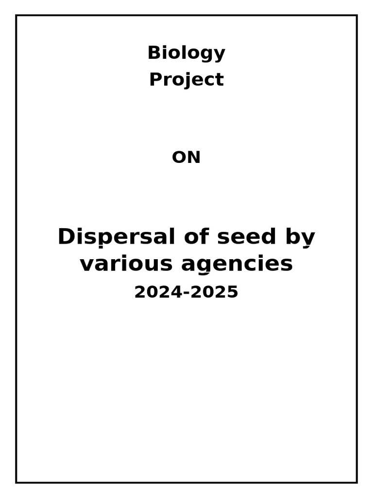 BIOLOGY PROJECT-1 | PDF | Fruit | Seed