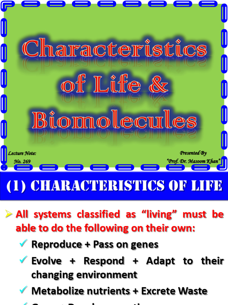 Characteristics of Life & Biomolecules | PDF | Carbohydrates | Nucleic ...