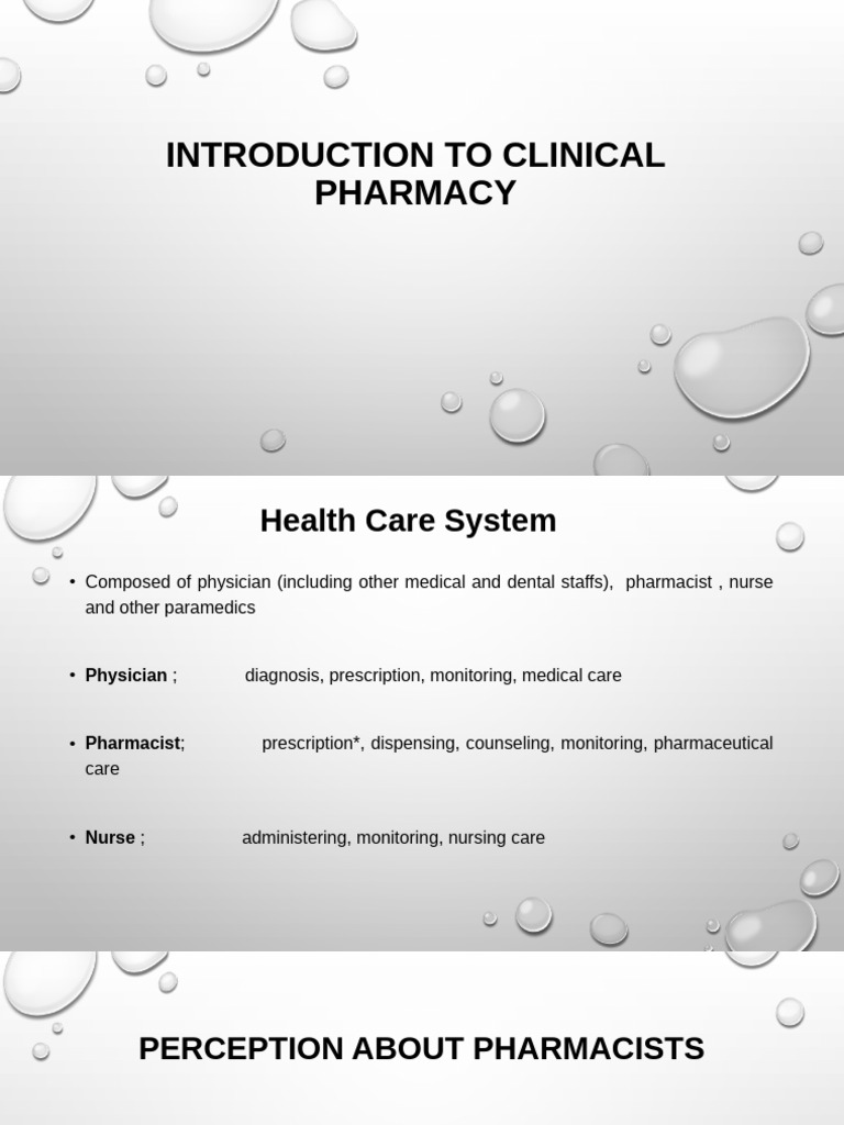 Introduction To Clinical Pharmacy | PDF | Pharmacy | Thyroid ...