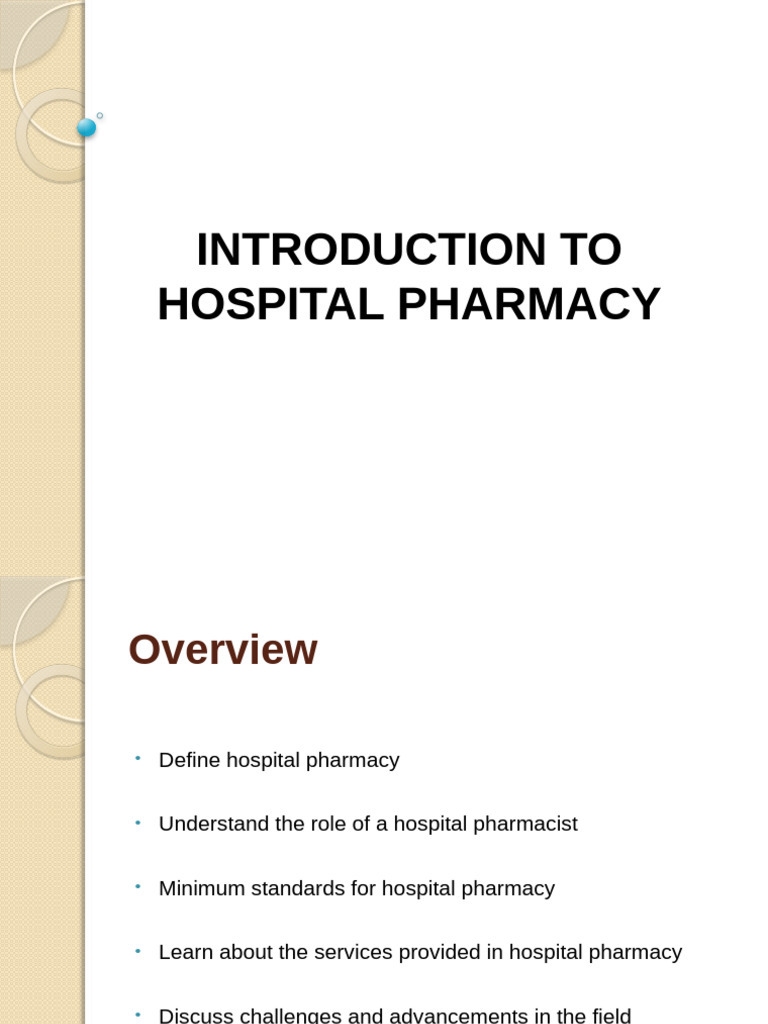 Introduction HP | PDF | Pharmacy | Hospital