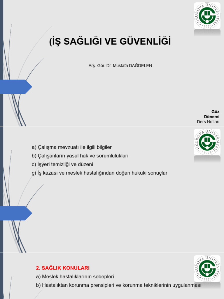 İSG-1-Birinci Bölüm-Genel Konular | PDF