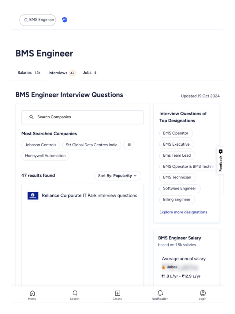 40+ BMS Engineer Interview Questions & Answers (Updated 2024) - AmbitionBox | PDF