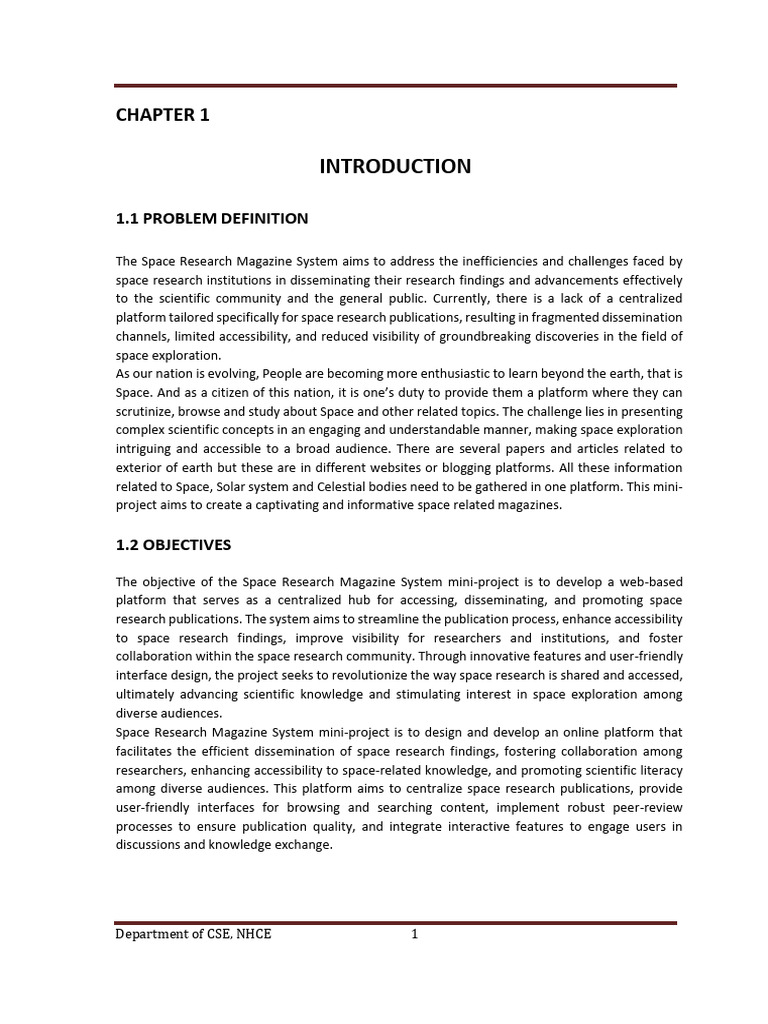 1nh21cs080 Space Research PDF | PDF | Databases | Relational Database