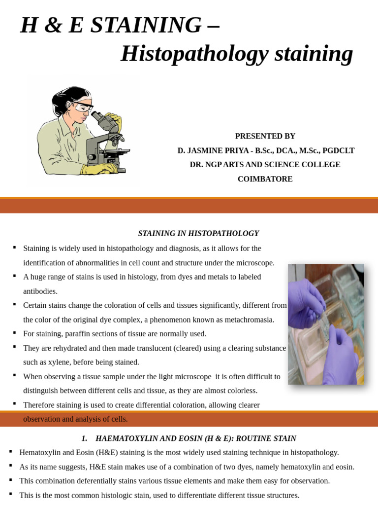 Stainingppt 220603152424 dcf32597 | PDF | Staining | Histopathology