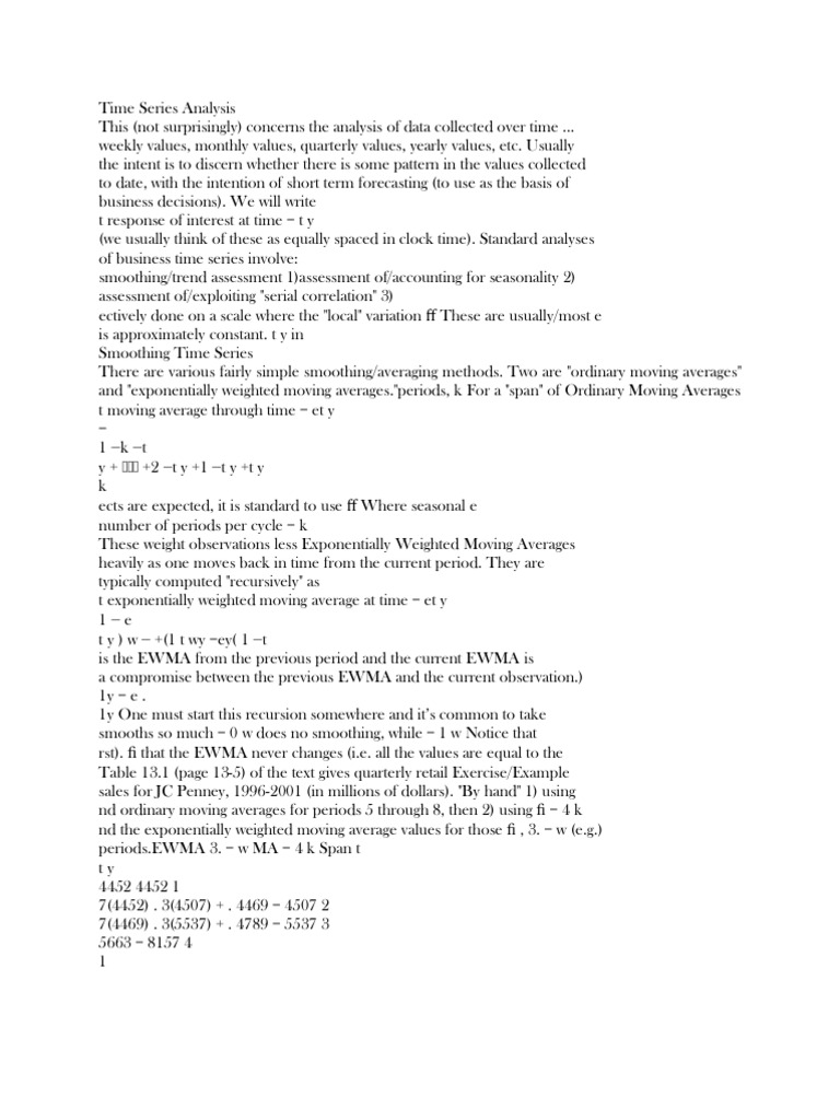 Time Series Analysis | PDF | Seasonality | Forecasting