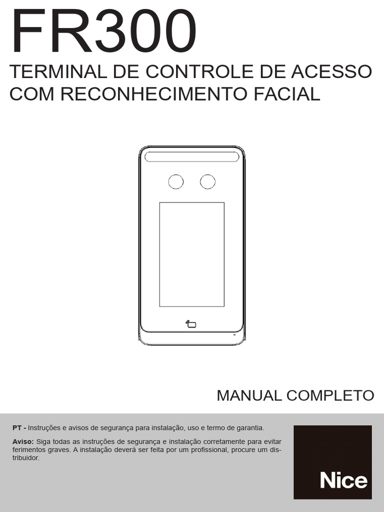 Manual do Terminal FR300 com Reconhecimento Facial | PDF | Rede de ...