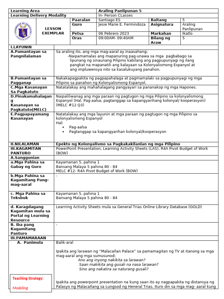 1st CO MELC 12 G5 AP | PDF