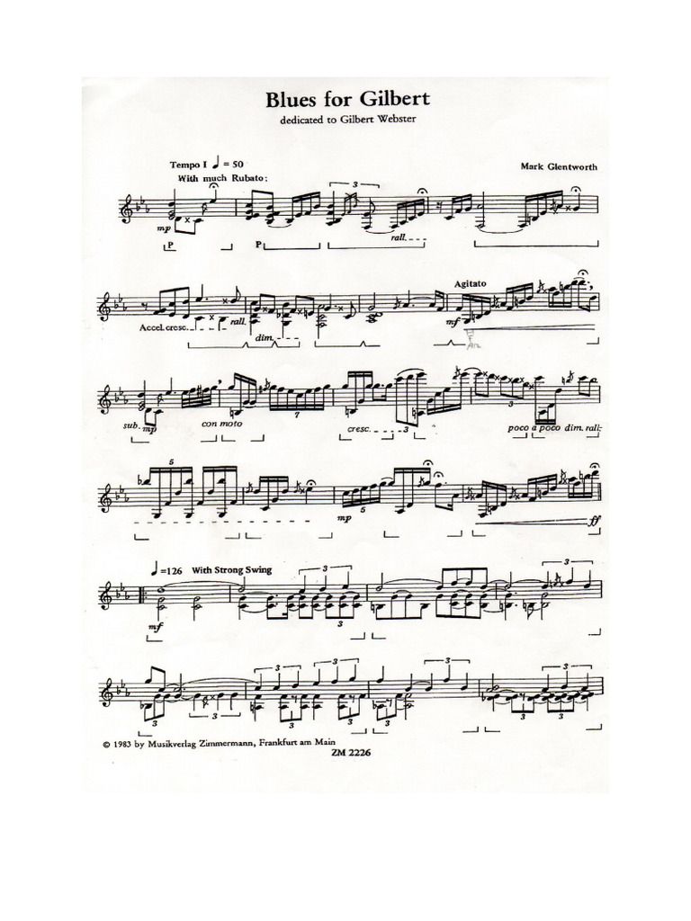 Mark Glentworth Blues For Gilbert PDF Free | PDF