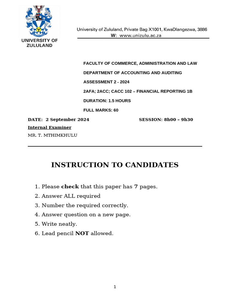 2acc 2afa102 A2 2024 | PDF | Depreciation | Expense