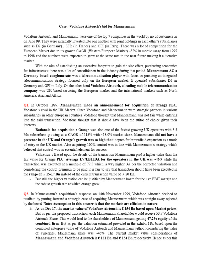 MACR Individual Assignment - PGP - 27 - 315 | PDF | Takeover | Mergers And Acquisitions