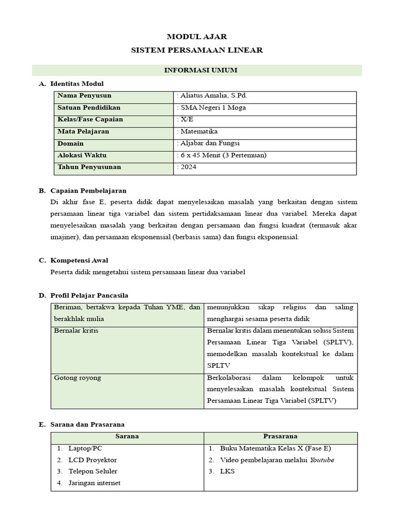 Modul Ajar SPL | PDF