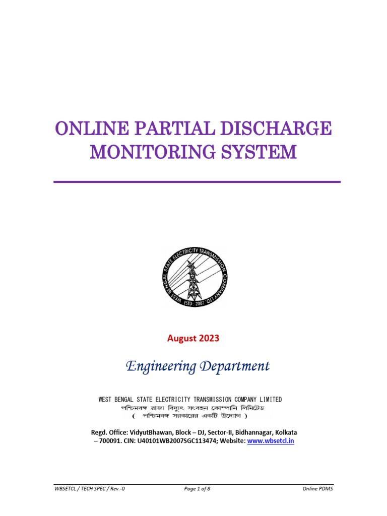Online Partial Discharge Monitoring System - Rev 0 | PDF | Sensor ...