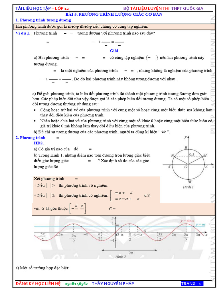 1D1 5.1 - GV Phương Trình Lư NG Giác | PDF