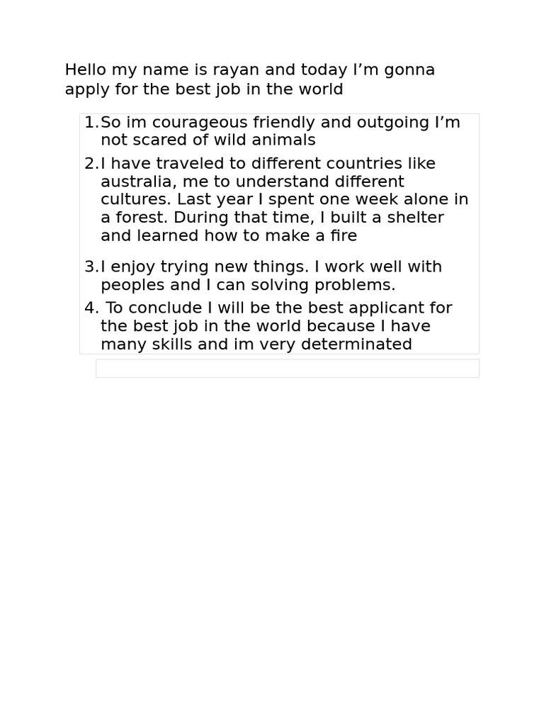 Hello My Name Is Rayan and Today I | PDF