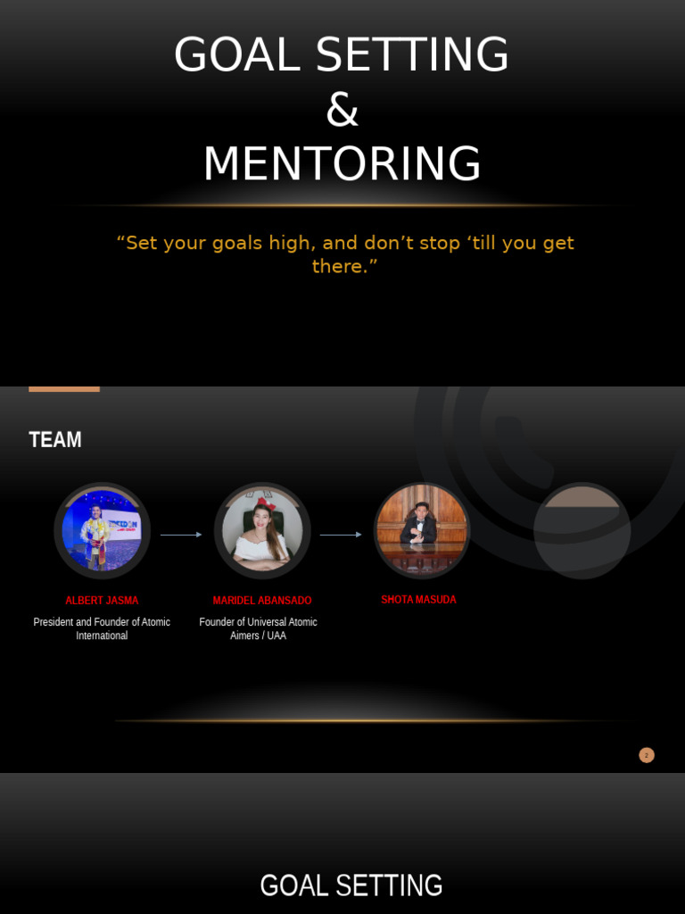 Goal Setting and Mentoring | PDF | Goal | Goal Setting