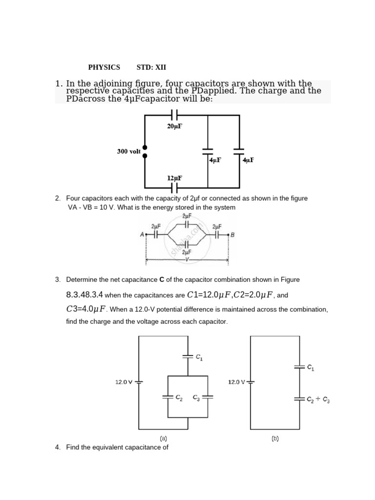 Ch.2. Practice Numericals Physics | PDF