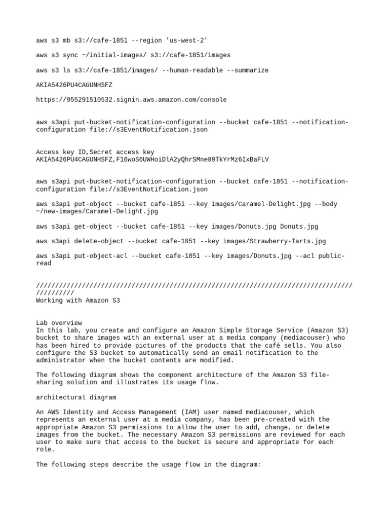 Working With Amazon s3 | PDF | Command Line Interface | Computer File