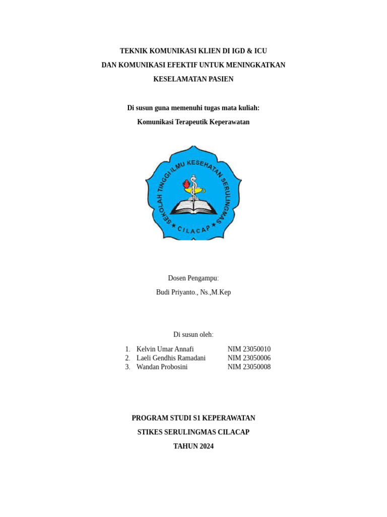 Teknik Komunikasi Klien Di Igd | PDF