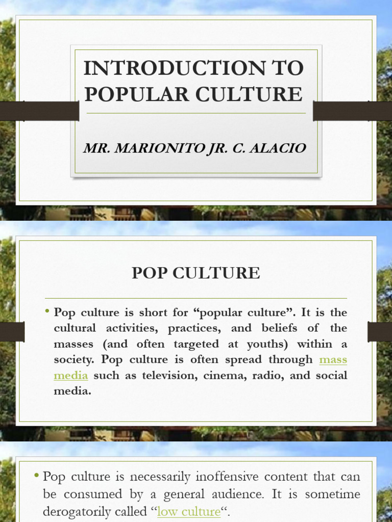 Understanding Popular Culture Dynamics | PDF | Jazz | Philippines