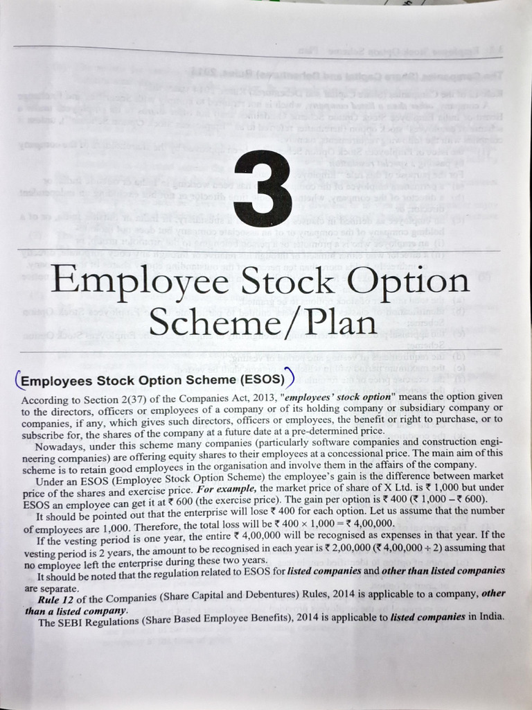 Esop and Esps | PDF | Employee Stock Option | Option (Finance)