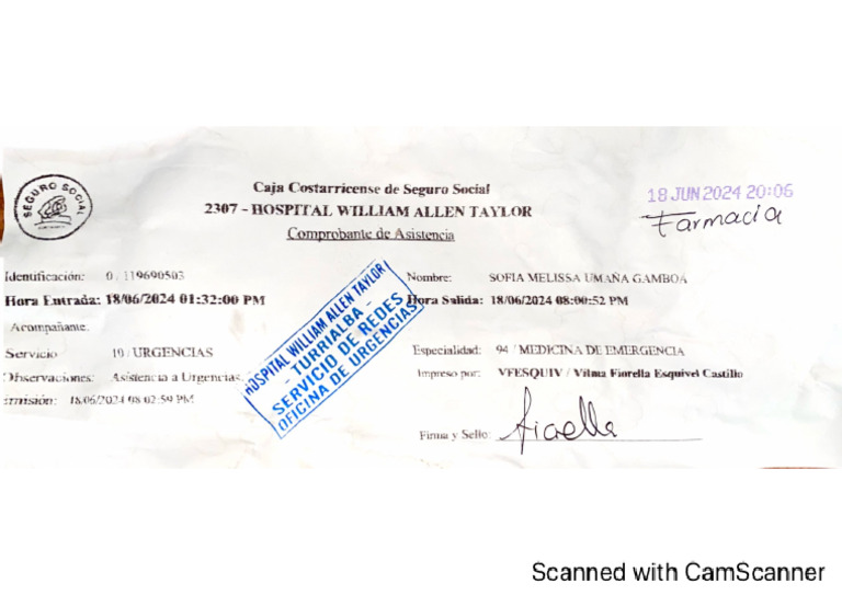 Comprobante de Asistencia Médico | PDF