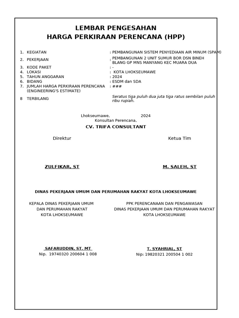 Rab - SB 2 Unit DSN Bineh Blang Gp. Mns Manyang. Rev1 | PDF