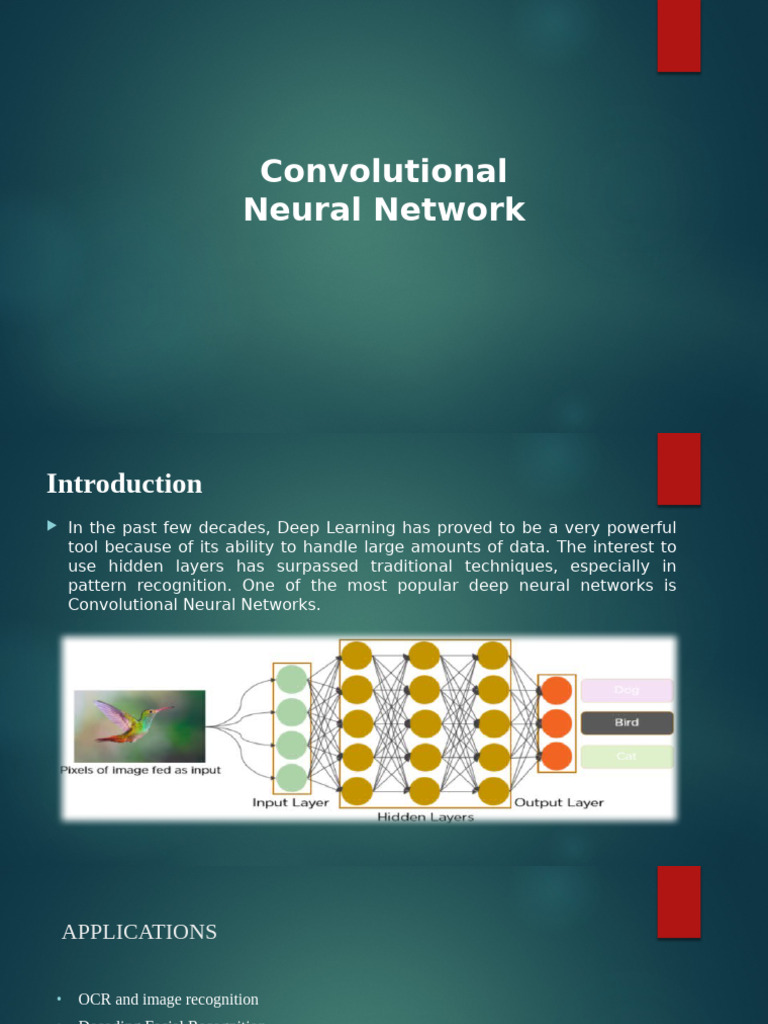 Convolutional Neural Network | PDF | Artificial Neural Network | Deep Learning