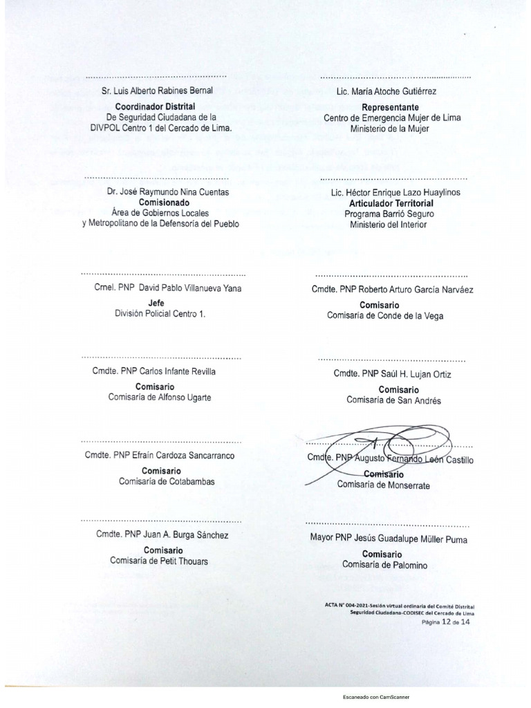 Acta 4ta Sesion Codisec | PDF