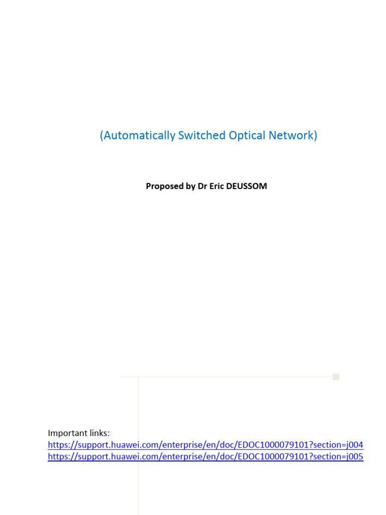 07 NG WDM ASON Principles | PDF
