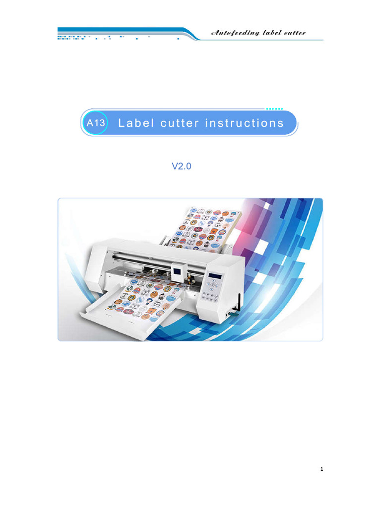 A13C Label Cutter Instructions V2.0 | PDF | User Interface | Computer File