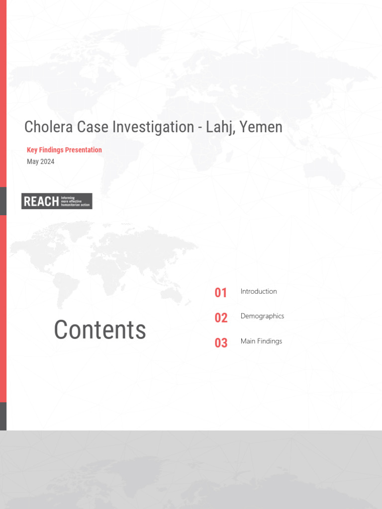 Cholera Case Investigation - Lahj, Yemen - Key Findings Presentation ...