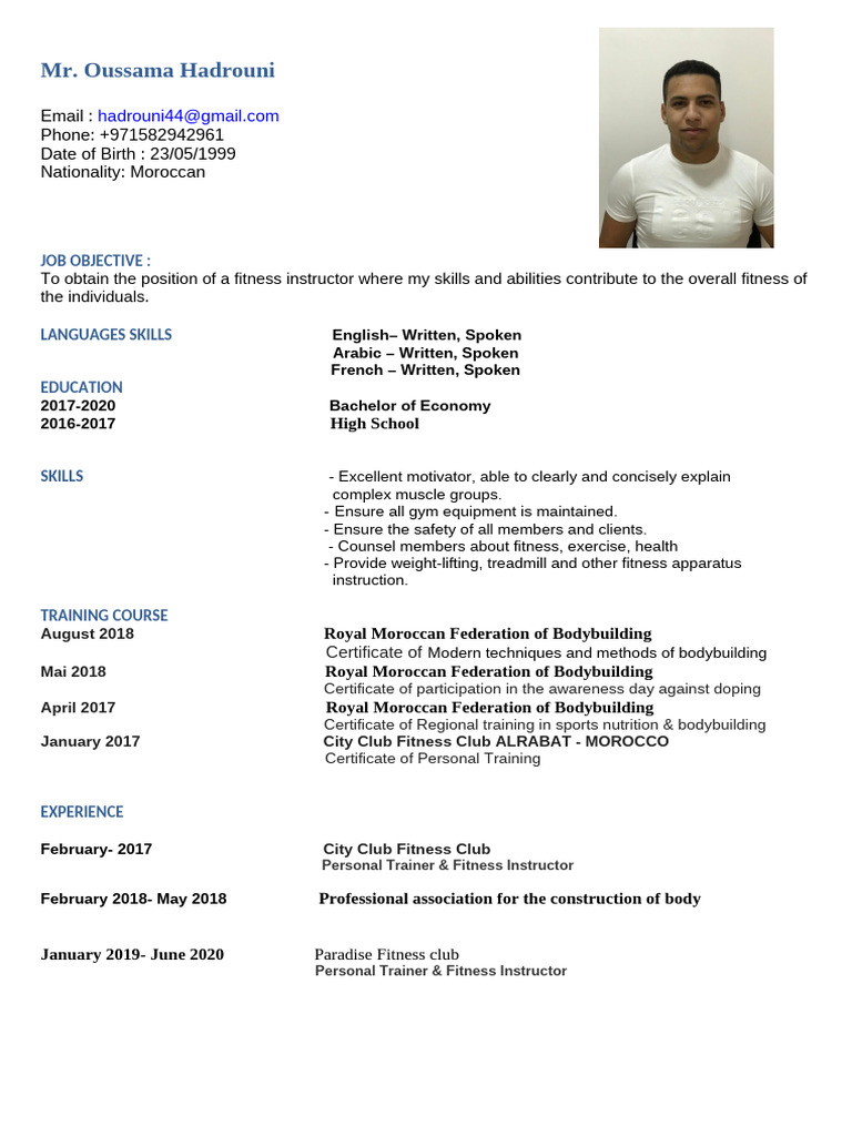 Oussama-Cv English 2 | PDF