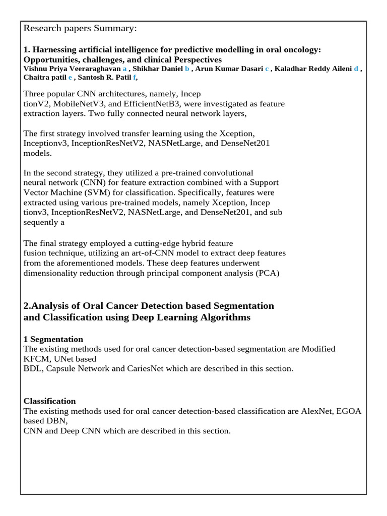 Research Papers Summary | PDF | Image Segmentation | Artificial Neural ...