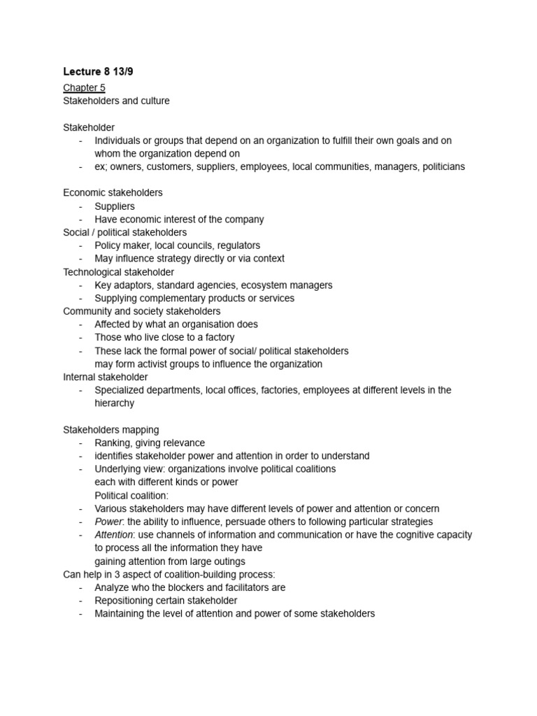 Lectrue Notes 8 12 Strategic Leadership Pdf Entrepreneurship Strategic Management