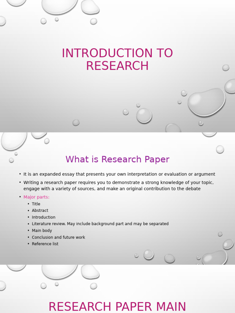 Introduction To Research | PDF | Abstract (Summary) | Citation