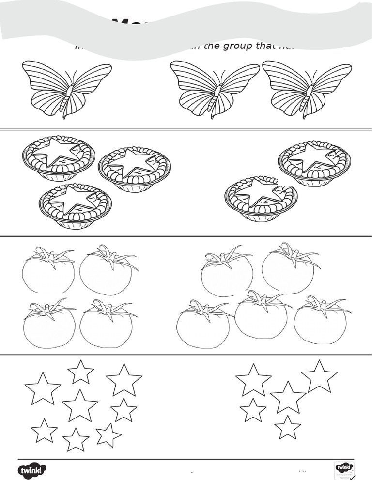 T N 6001 More or Less Colouring Activity - Ver - 1 | PDF