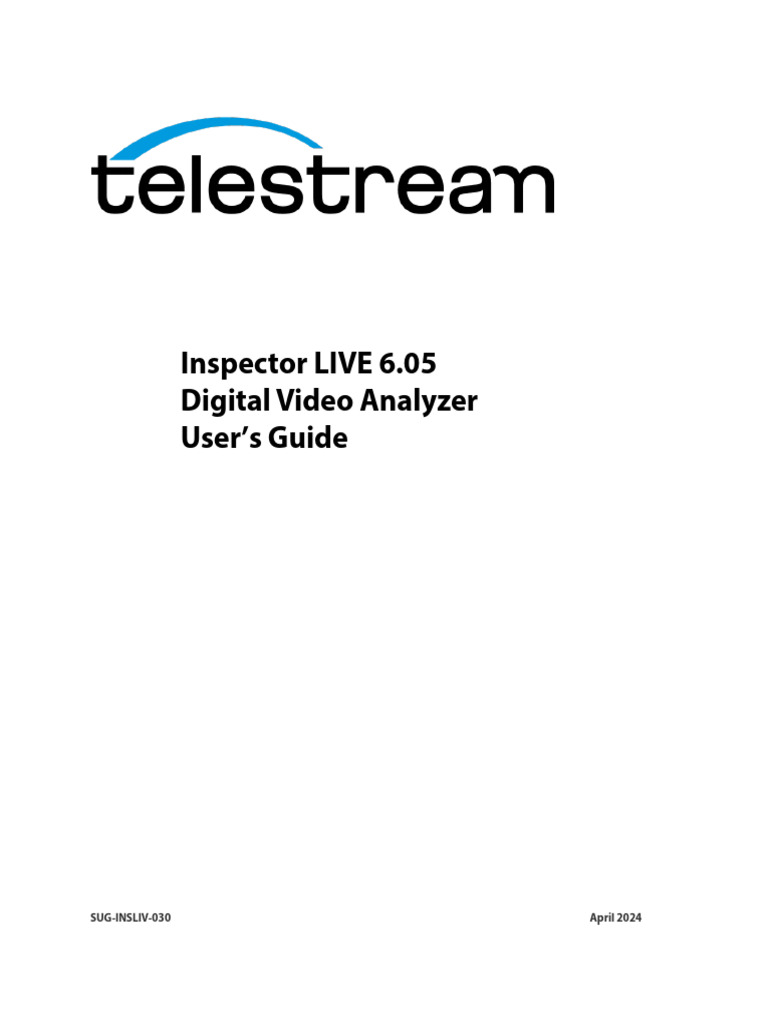 Inspector LIVE 6.05 Users Guide - SUG-INSLIV-030 | PDF | Superuser | Video