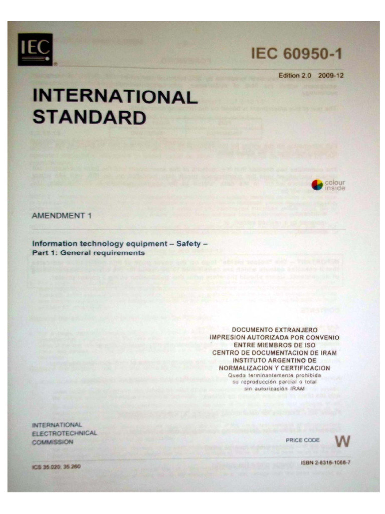IEC60950 1amm1 (2009) | PDF