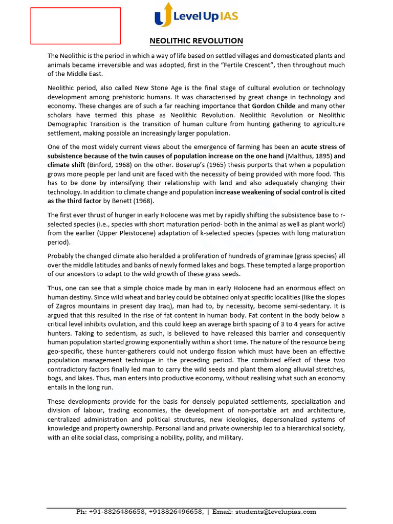 63.neolithic Revolution | PDF | Neolithic | Pottery
