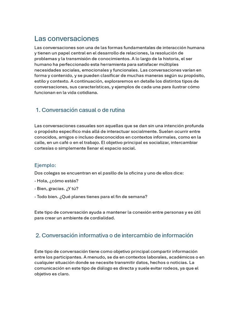 Las Conversaciones | PDF | Negociación | Persuasión