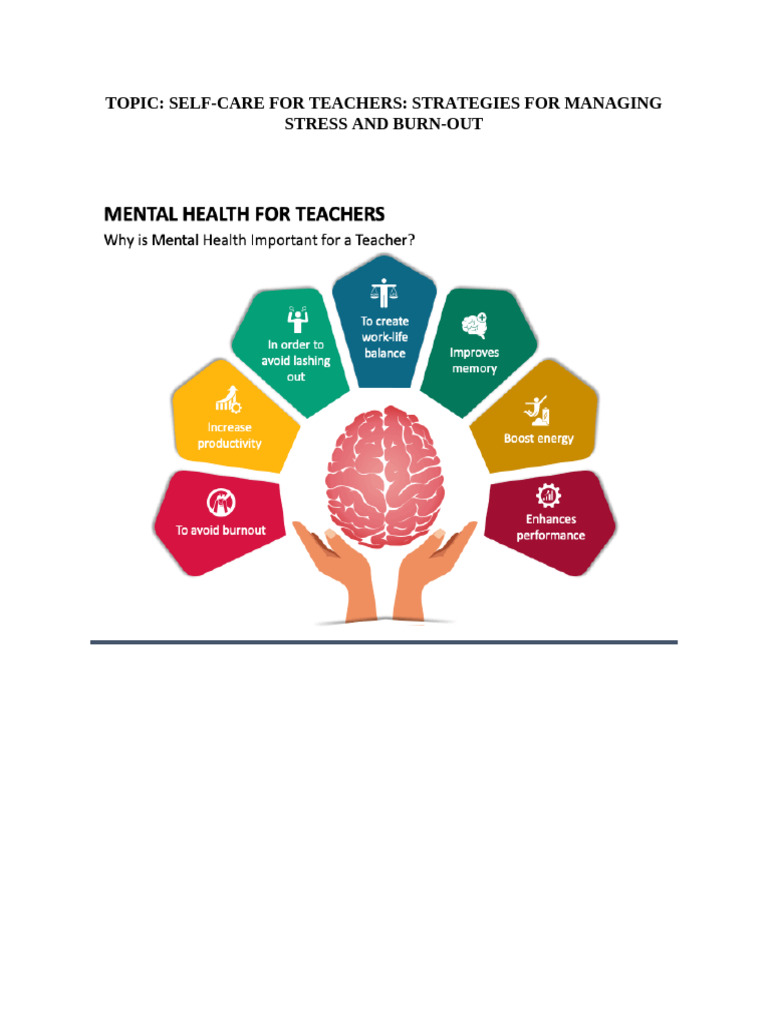 Mental Health - Stress - Burn Out - Outline | PDF | Teachers ...