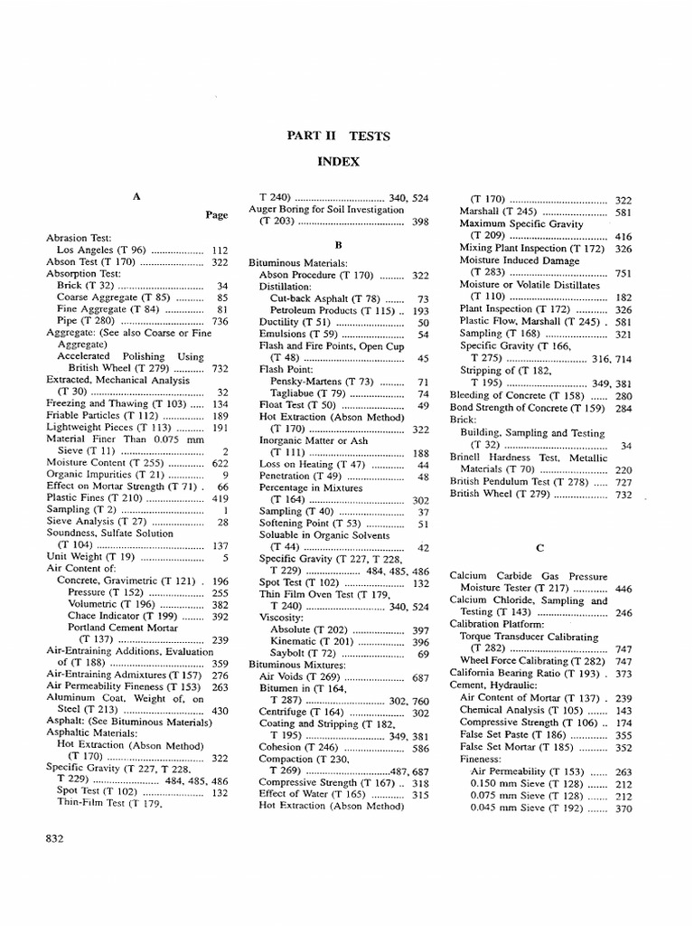 AASHTO Index (Part 2) | PDF