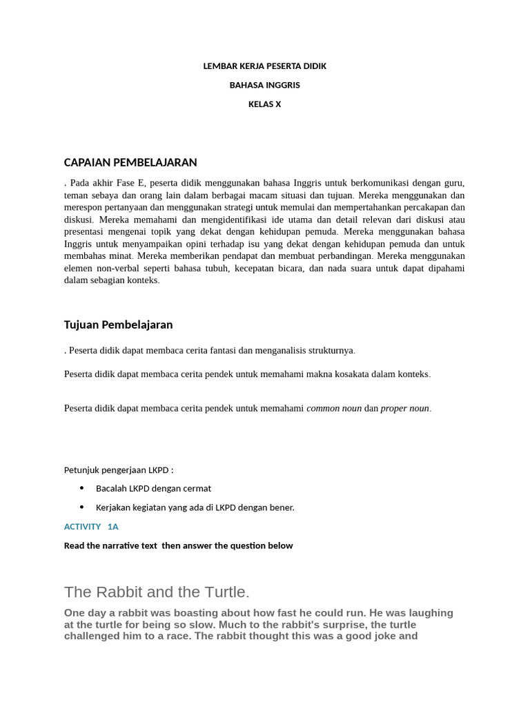 LKPD B.ing X Agustus 2023 | PDF